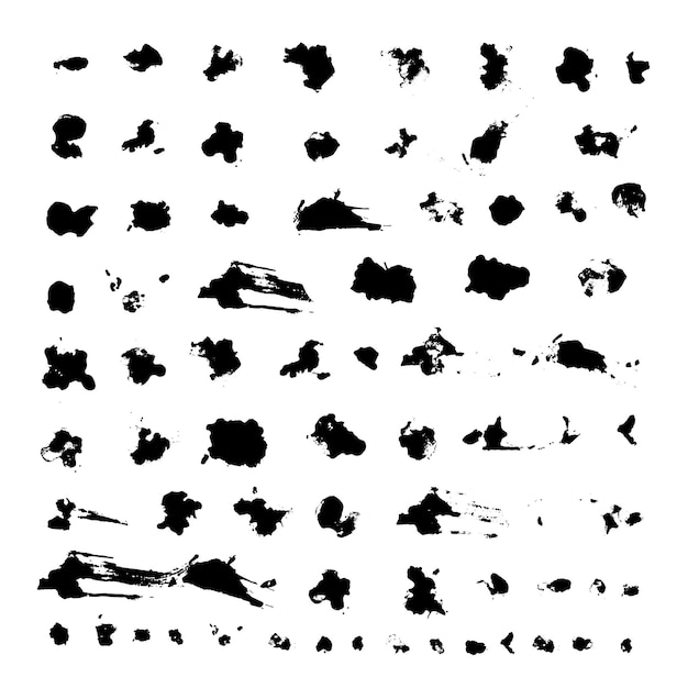 Diverse Ink Blots and Splatter Patterns in Monochrome | Jiffy Designs