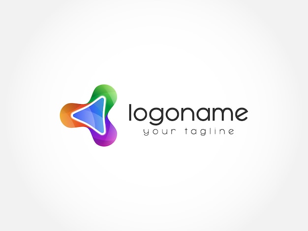 Vibrant Overlapping Shapes Create Dynamic Logotype with Tagline | Jiffy ...