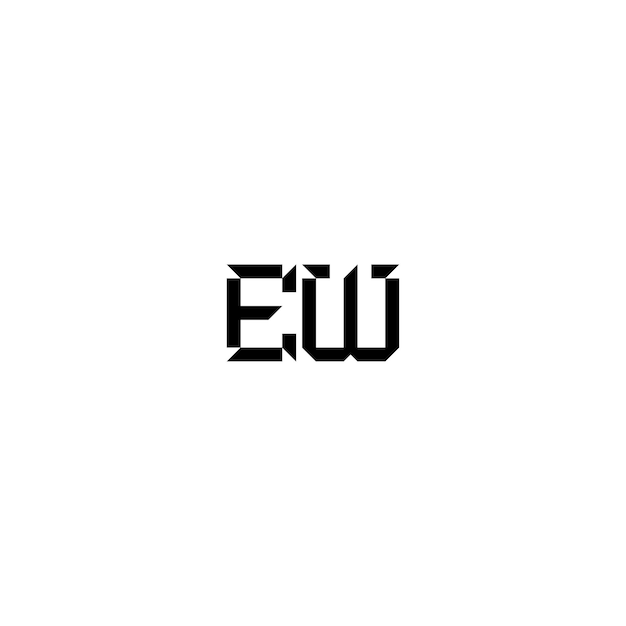 Striking Minimalist Monogram Design with Bold 'EW' Letters | Jiffy Designs