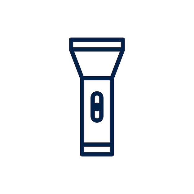 Minimalist Flashlight Icon in Navy Blue | Jiffy Designs