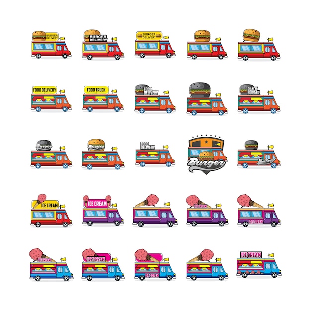 Vibrant Illustrated Vehicles Collection with Diverse Designs and ...