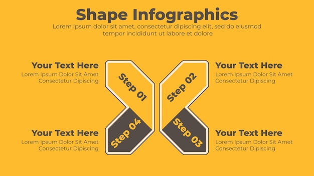 Vibrant Directional Infographic with Stylized Step Shapes | Jiffy Designs