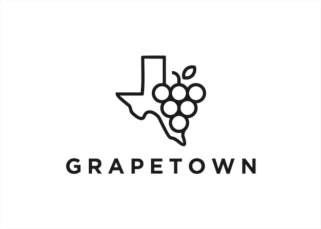 Iconic Texas Grapevine Silhouette Logo Design | Jiffy Designs