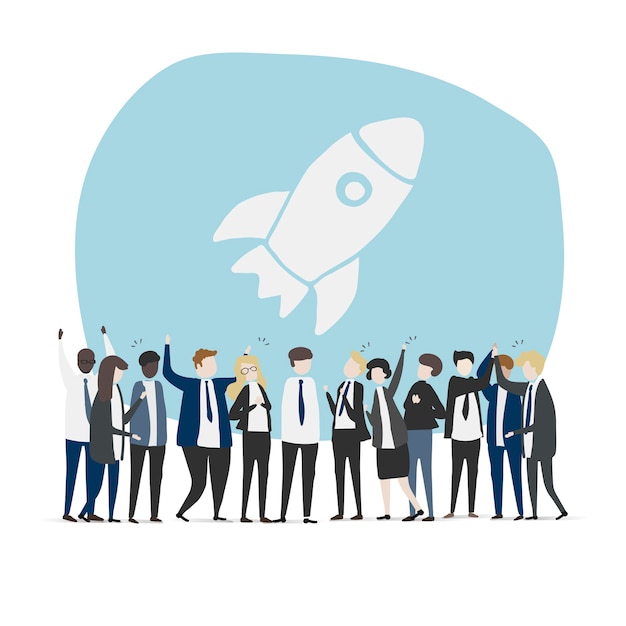 Startup Team Launching Rocket with Unified Vision and Effort | Jiffy ...