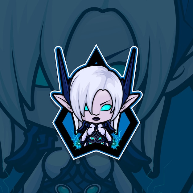 Captivating Chibi Anime Character in Striking Geometric Frame | Jiffy ...