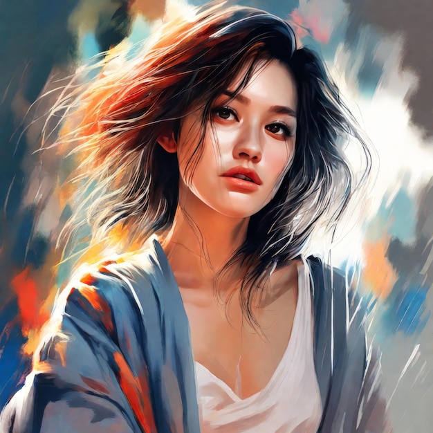 Captivating Portrait of a Vibrant, Windswept Beauty | Jiffy Designs