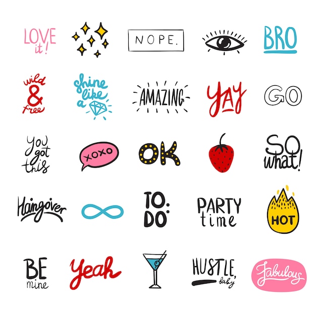 Vibrant Handwritten Expressions: A Playful Visual Tapestry | Jiffy Designs