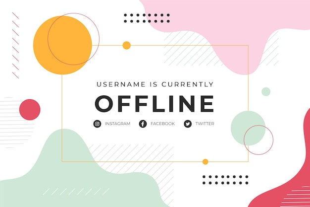 Vibrant Abstract Offline Indicator with Geometric Shapes | Jiffy Designs