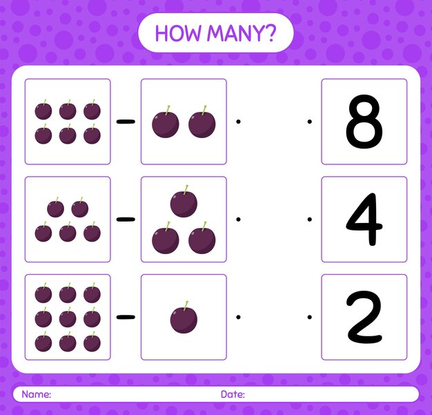 Counting Apples and Dots on a Vibrant Purple Background | Jiffy Designs