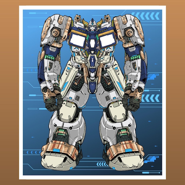 Colossal Mech Warrior in Futuristic Sci-Fi Armor | Jiffy Designs