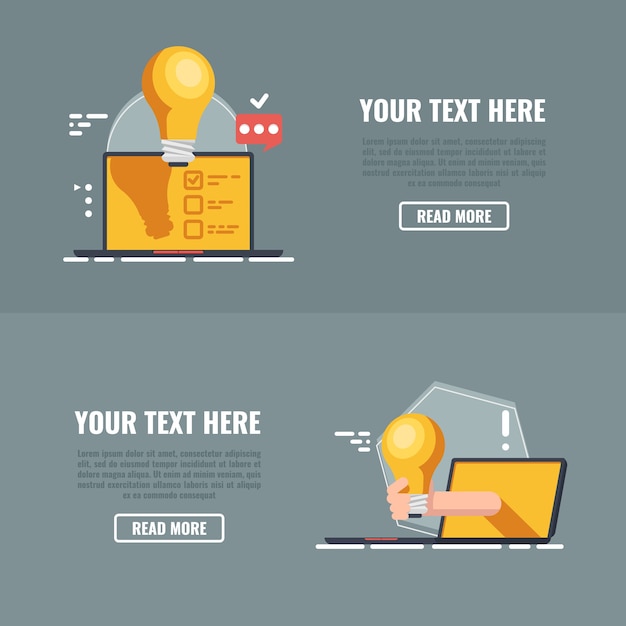 Vibrant Idea Generation Graphics with Customizable Text Placeholders ...