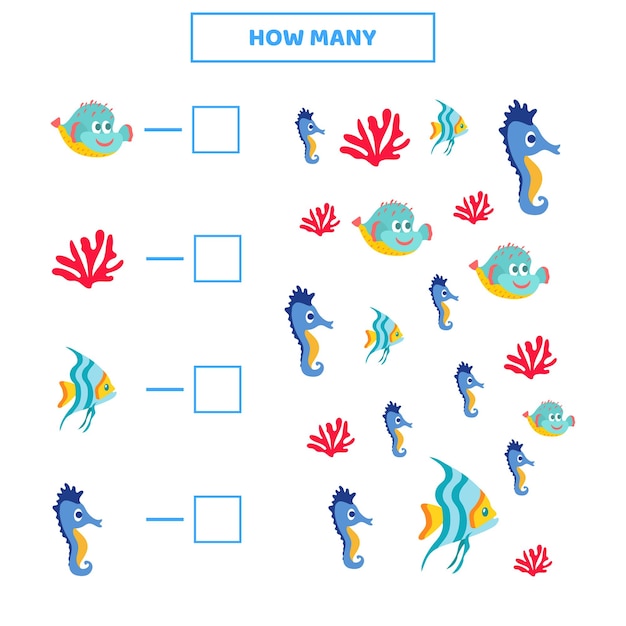Vibrant Underwater Creatures: A Counting Adventure | Jiffy Designs