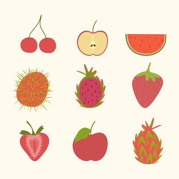 Vibrant Collection of Delectable Fruit Icons and Symbols | Jiffy Designs