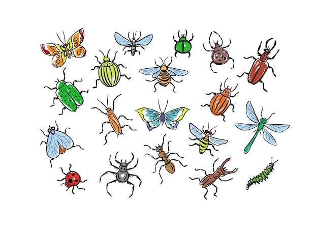 Vibrant Collection of Whimsical Insects and Bugs | Jiffy Designs