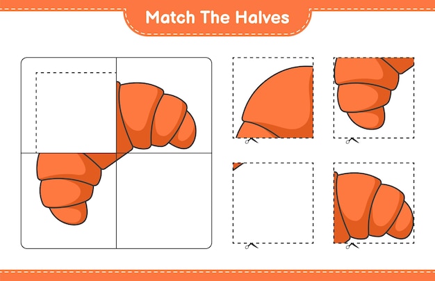Vibrant Croissant Halves - A Delightful Visual Treat | Jiffy Designs