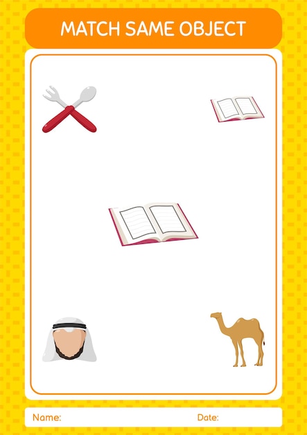 Matching Everyday Objects and Symbols in Vibrant Illustration | Jiffy ...