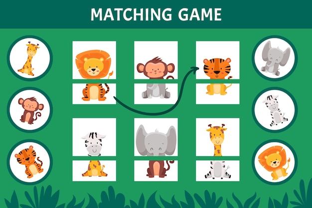 Adorable Animal Friends Matching Game | Jiffy Designs