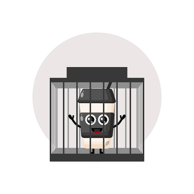 Cute Cartoon Character Trapped in Cage | Jiffy Designs