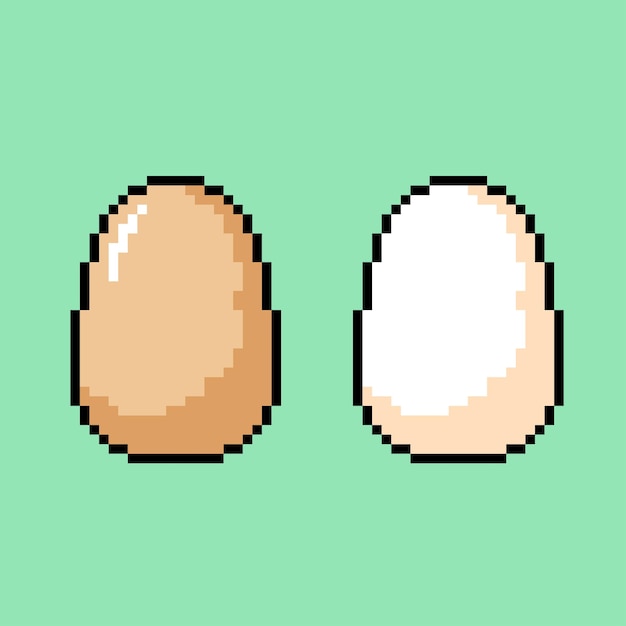 Pixel Art Eggs Showcasing Contrasting Hues | Jiffy Designs