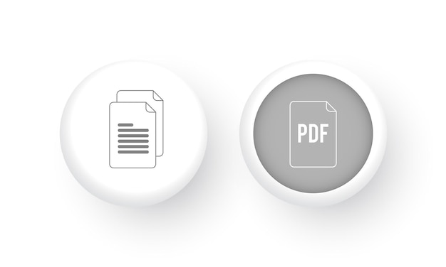 Minimalist Document and PDF File Icons on White Backdrop | Jiffy Designs