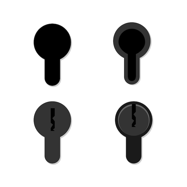 Minimalist Black Keyhole Icons in Sleek, Modern Design | Jiffy Designs