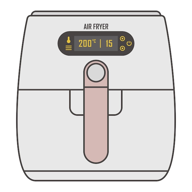 Sleek Air Fryer with Digital Temperature and Timer Display | Jiffy Designs