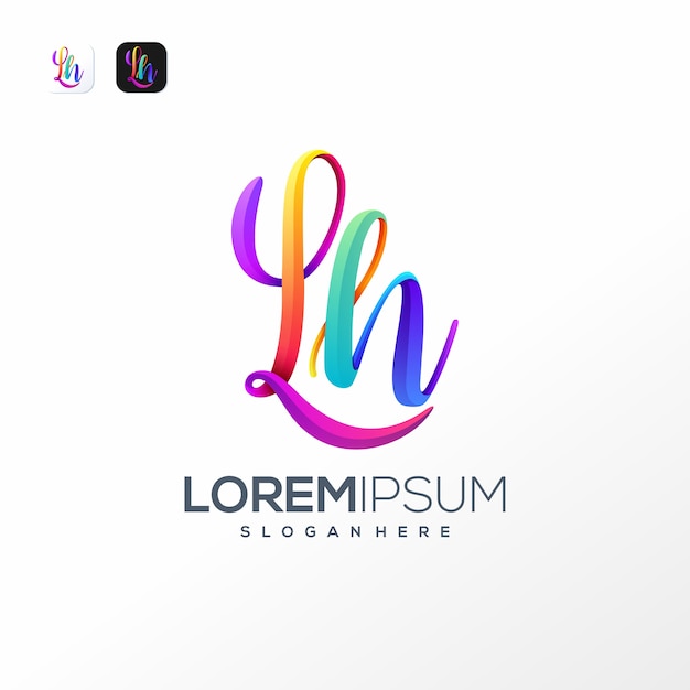 Vibrant Cursive Lettering Logo with Colorful Swirls | Jiffy Designs