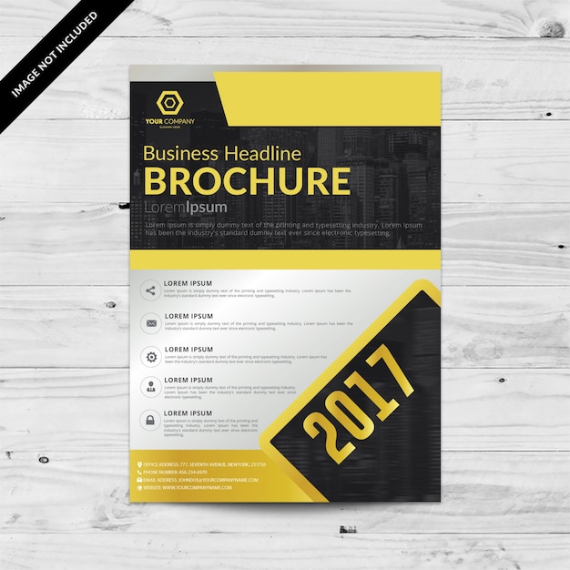 Modern Corporate Brochure with Yellow and Black Color Scheme | Jiffy ...