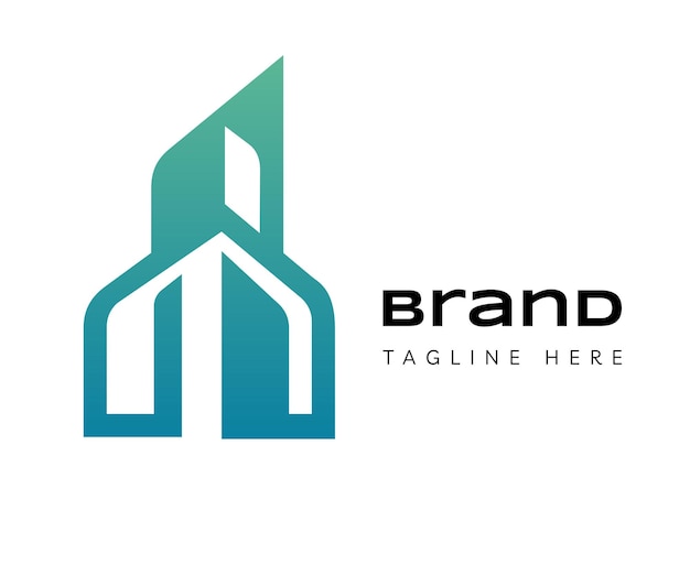 Sleek Turquoise Building Logo with Minimalist Typography | Jiffy Designs