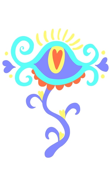 Vibrant and Whimsical Illustrated Creature with Heart | Jiffy Designs