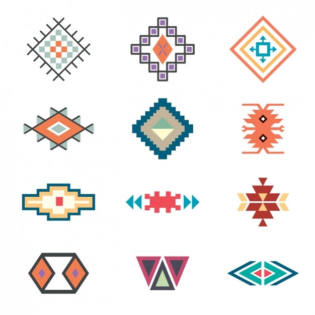 Vibrant Geometric Native American Inspired Motif Collection | Jiffy Designs