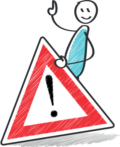 An Image Of A Warning Sign With A Stick Man | Jiffy Designs