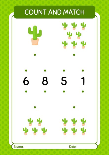Counting Cacti: A Playful Math Worksheet | Jiffy Designs