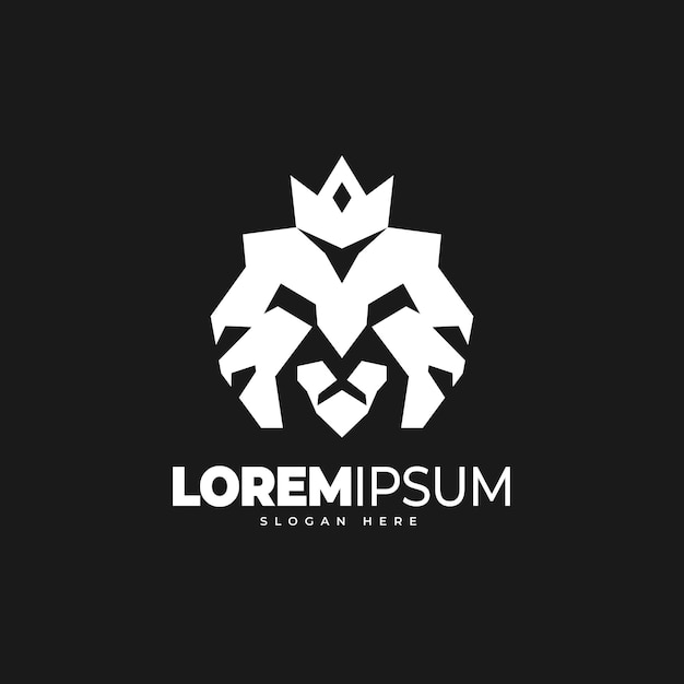Majestic Crowned Creature Symbol in Minimalist White Design | Jiffy Designs