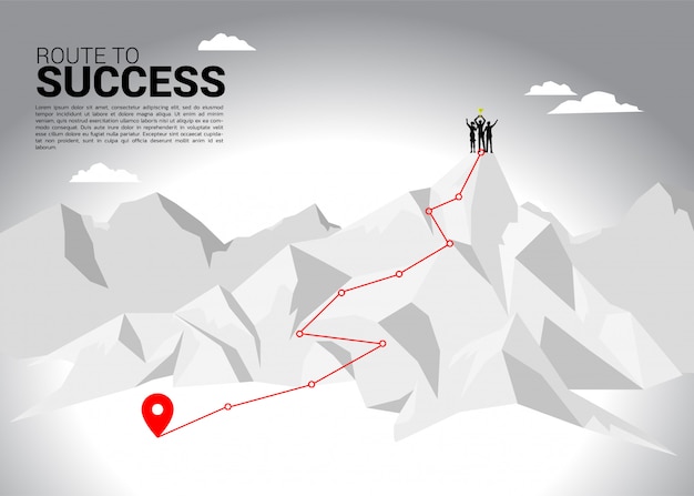 Treacherous Mountain Path to Triumphant Summit of Success | Jiffy Designs