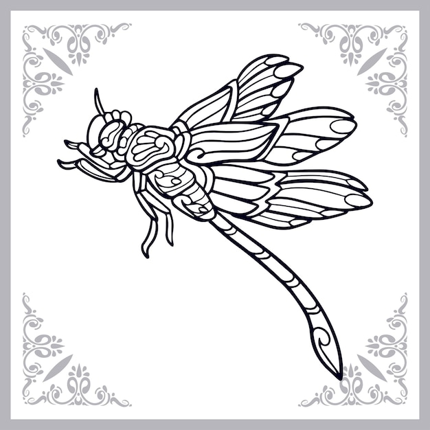 Elegant Winged Insect Illustration with Intricate Details | Jiffy Designs