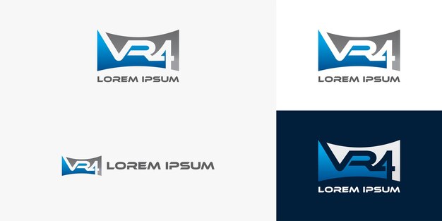 Futuristic VR4 Logo with Sleek Geometric Design | Jiffy Designs