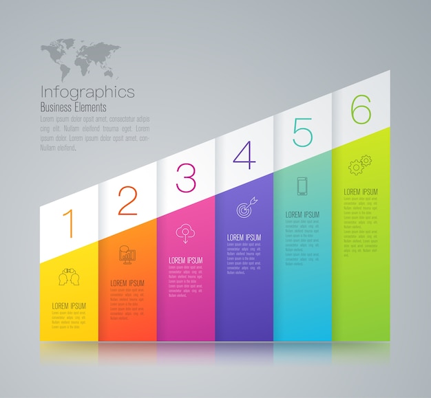Vibrant Infographic Timeline with Numbered Sections and Icons | Jiffy ...
