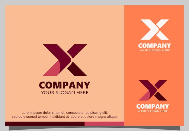 Vibrant X-Shaped Logos with Elegant Typeface and Minimalist Design ...