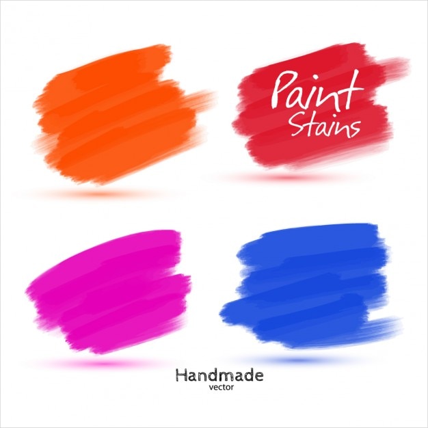 Vibrant Handmade Paint Stains with Brush Stroke Textures | Jiffy Designs