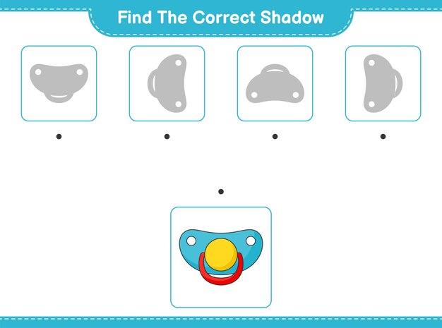 Matching Pacifier Shapes To Their Shadows Jiffy Designs