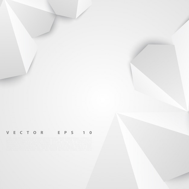 Sleek Geometric White 3D Shapes Abstract Digital Illustration | Jiffy ...