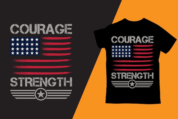 Patriotic Strength and Courage: A Bold American Flag Design | Jiffy Designs