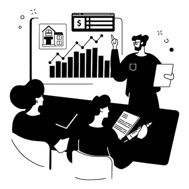 Collaborative Business Strategy Meeting with Data Visualization | Jiffy ...