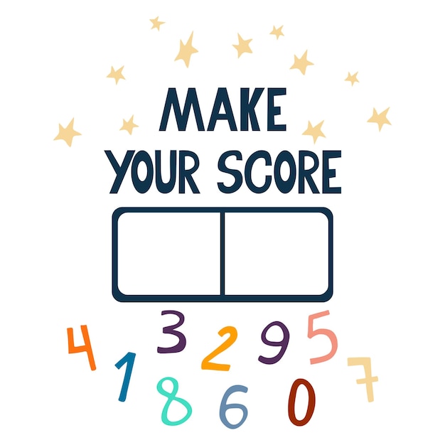 Colorful Numeric Scoreboard with Twinkling Stars | Jiffy Designs