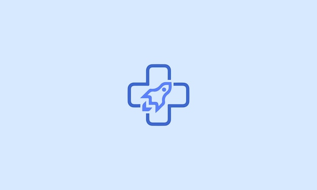 Stylized Medical Cross Symbol on Light Blue Background | Jiffy Designs