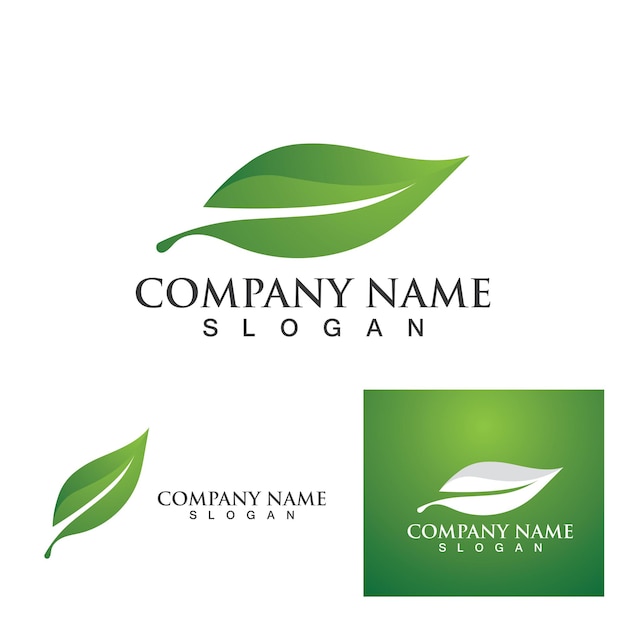 Vibrant Green Leaf Emblem with Company Name | Jiffy Designs