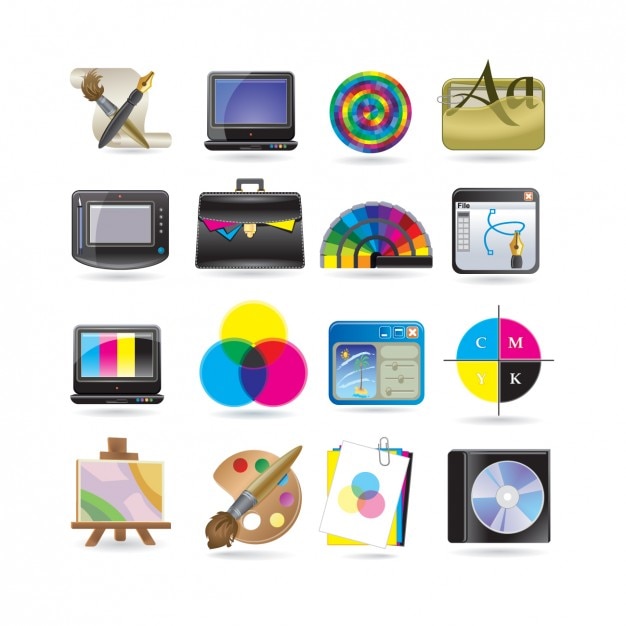 Vibrant Digital and Artistic Graphics Collection with Icons | Jiffy Designs