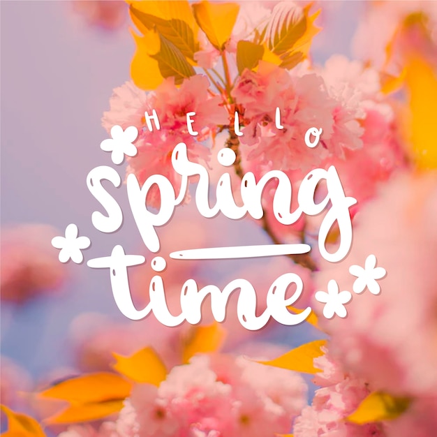 Spring Time Typography with Vibrant Floral Background | Jiffy Designs