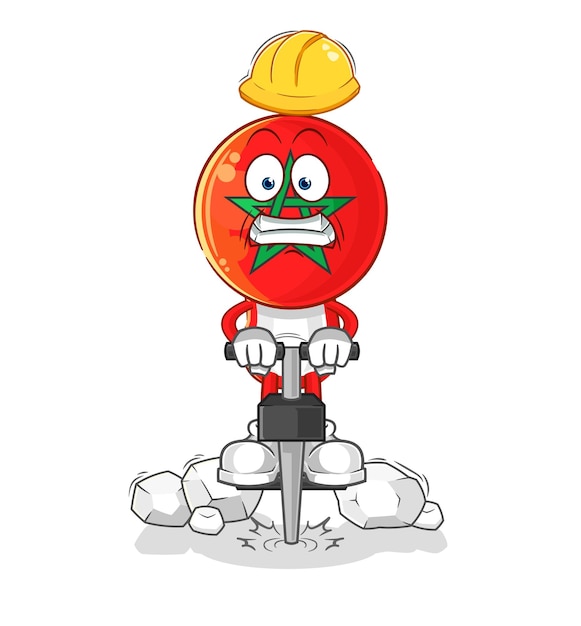 Animated Construction Stop Sign Character with Hard Hat | Jiffy Designs